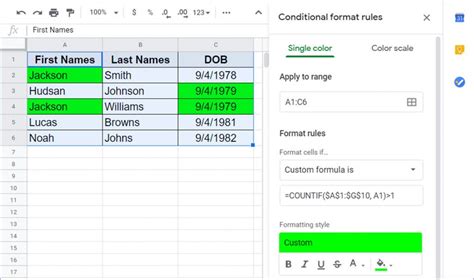 Google Sheets If Then Formula Color Naaquick