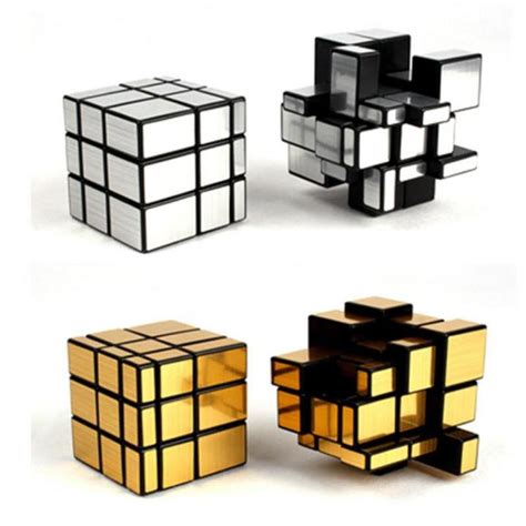 Mirror Cube 3x3x3 Silver Gold Magic Cube Smooth Brain Teaser Rubik