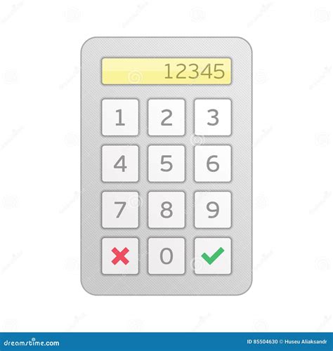 Vector Keypad Entry Stock Vector Illustration Of Open