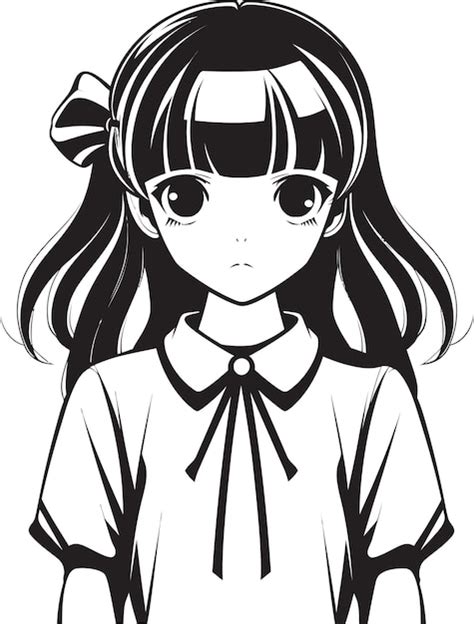 Lovely Lassie Girl Icon Design Radiant Rascal Cute Cartoon Logo Premium Ai Generated Vector