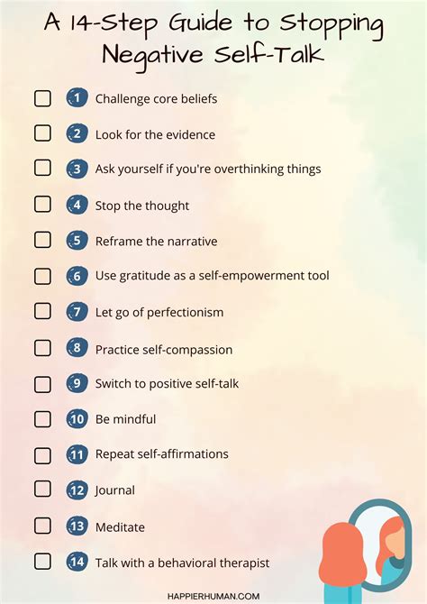 8 Printable Negative Self Talk Worksheets For 2024 Happier Human Worksheets Library