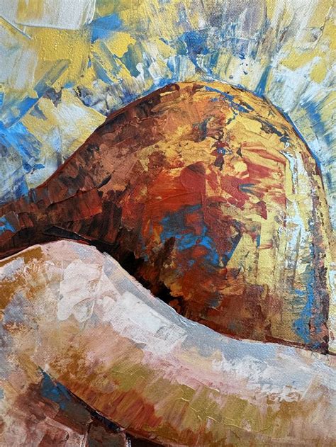 Nude Girl Painting Original Artwork Young Redhead Nude Girl Painting By