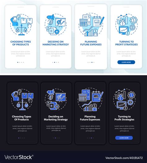 Business Structures Onboarding Mobile App Page Vector Image