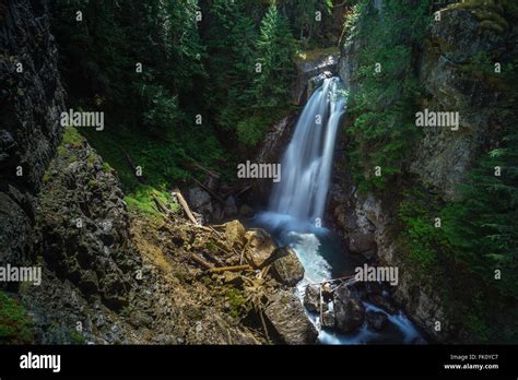Lady Falls In Strathcona Provincial Park Vancouver Island Near
