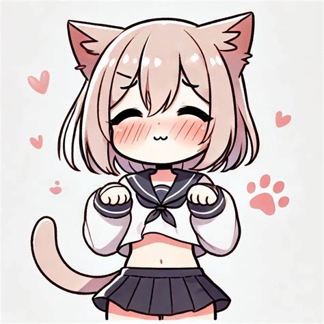 Chibi Girl With Cat