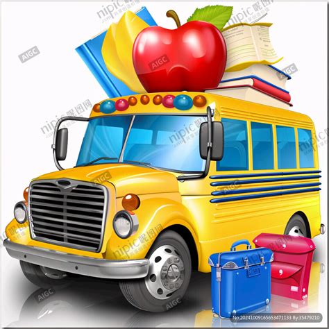 Ai创作图校车原始设计素材 校车图片 暖黄色校车 学校卡通素材 桔黄色校车 教育接送车 开学素材下载 橘黄色校车 小学生校车 学校花车设计
