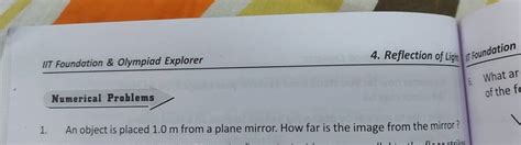 Iit Foundation And Olympiad Explorer4 Reflection Of Light Ifoundationnu
