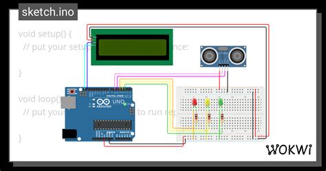 Sensor Parkir Mobil2 Wokwi Esp32 Stm32 Arduino Simulator