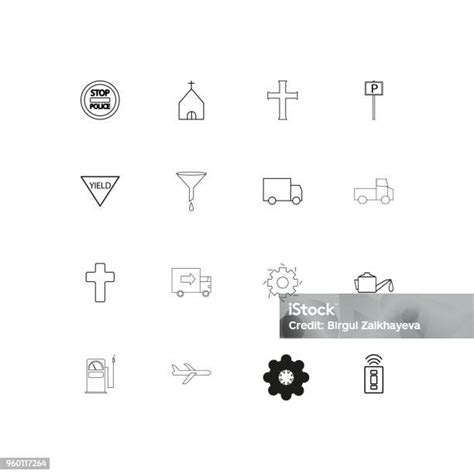 자동차 및 운송 선형 얇은 아이콘 설정합니다 간단한 벡터 아이콘 설명 0명에 대한 스톡 벡터 아트 및 기타 이미지 0명 디자인 벡터 Istock