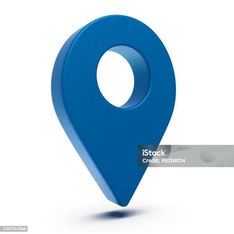 Blue Pointer Icon Location Symbol Isolated On White Gps Travel Navigation Place Position Concept