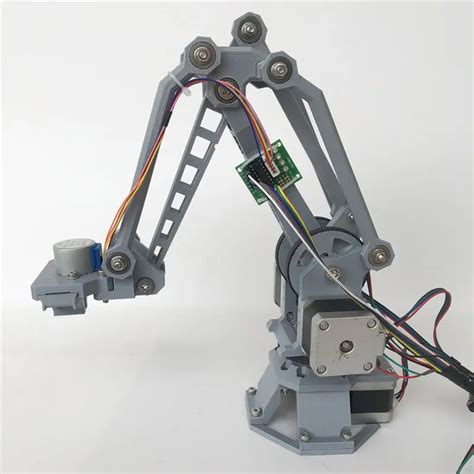3d printing high precision 4 axis stepping robot arm for arduino uno robot diy kit compatible