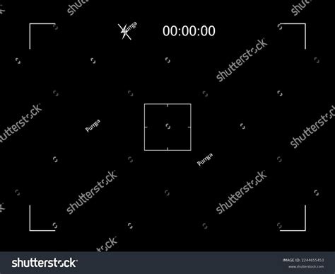 Vector Black Background Camera Recording Screen Stock Vector Royalty Free 2244655453