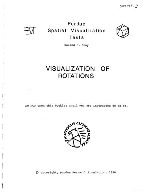 Purdue Spatial Visualization Test Modificado Pdf