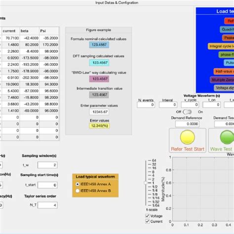 input datas and configration you can enter and configure various