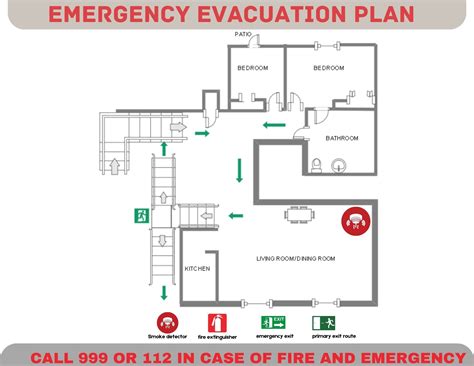 Evacuation Diagram Emergency Fire Escape Planemergency Escape Plan