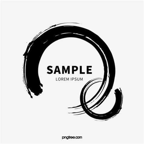 둥근 잉크 창의 경계 브러시 검은 텍스트 상자 Png 일러스트 및 Psd 이미지 무료 다운로드 Pngtree Circle Tattoos Ink Ink Brush