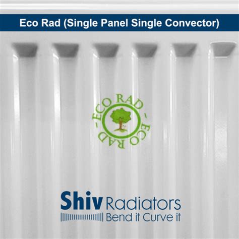 300mm X 1000mm Eco Rad Single Panel Convector Curved Radiator Shiv Radiators