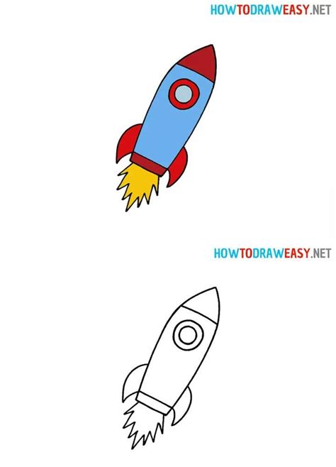 20 Easy Rocket Drawing Ideas How To Draw A Rocket