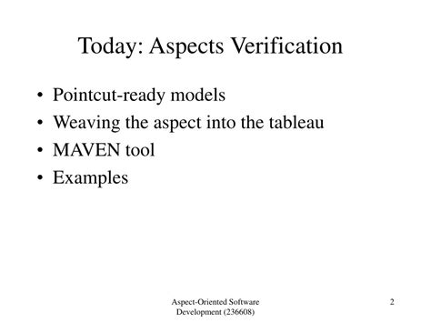 Ppt Aspect Oriented Software Development Aosd Tutorial 9 Powerpoint Presentation Id3359967