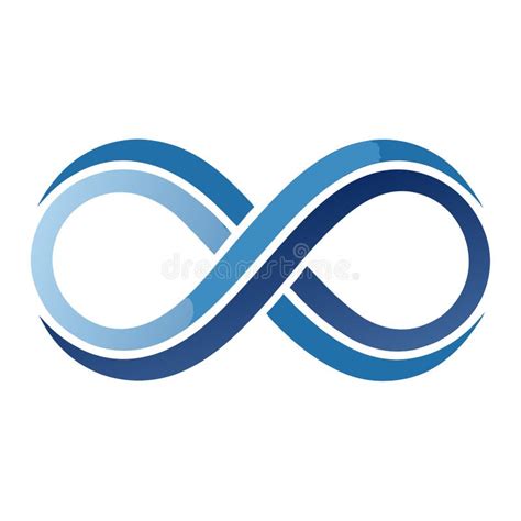 Blue Infinity Symbol Geometric Design For Unlimited Possibilities And Potential Stock Vector