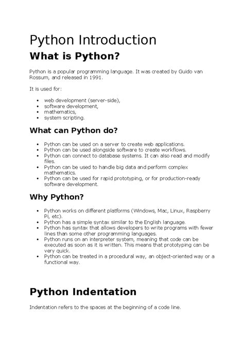 Python Learning Python Introduction What Is Python Python Is A Popular Programming Language