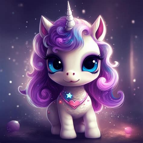 Hermoso Y Lindo Bebé Unicornio Foto Premium