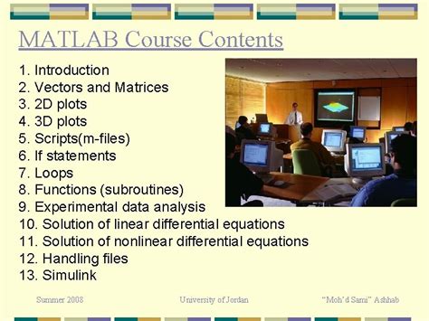 Matlab By Mohammed Sami Ashhab University Of Jordan