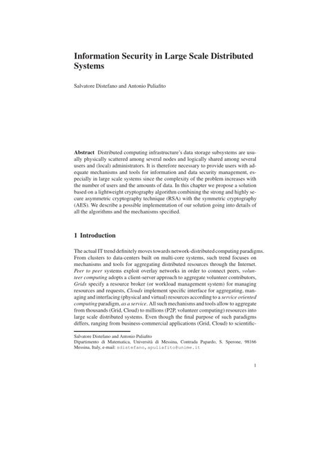 pdf information security in large scale distributed systems