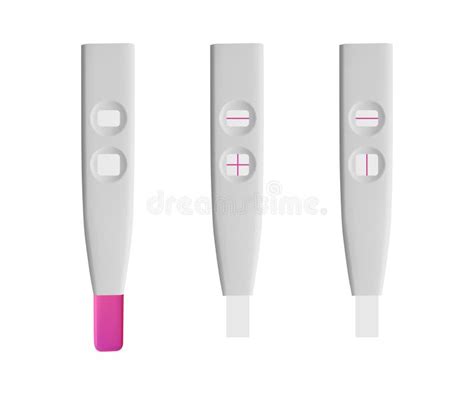 Pregnancy Tests Showing Positive Negative And Invalid Results Stock