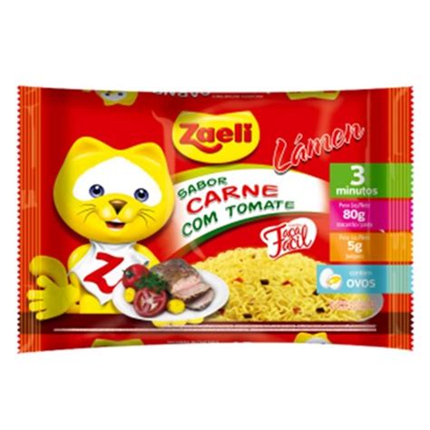 Macarrão Instantâneo Zaeli Lámen Carne E Tomate Embalagem 85g é Aqui Na