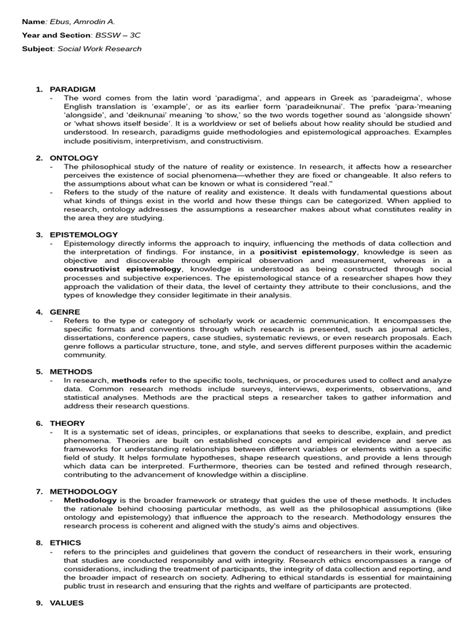 Social Work Research Definition Pdf Methodology Theory