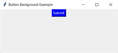 How To Change Tkinter Button Background Color
