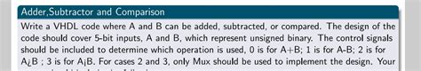 Solved Write A VHDL Code Where A And B Can Be Added Chegg Com