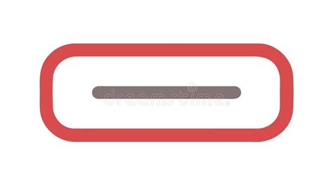 Rectangular Outline With Red Border For Input Or Highlight Vector