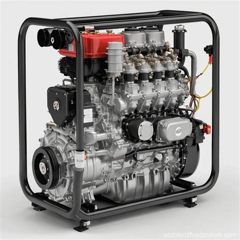 Generate The Most Realistic Clear Photo Of The Most Rational Energy Conversion Engine From Non