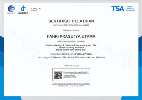 Fahri Prasetya Utama On Linkedin Databasedesign Databaseprogramming Digitalent Oracle