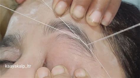 Eyebro Threading Part 73 Left Eyebrow Threading Eyelid Ke Hair Ko