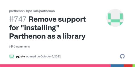 remove support for installing parthenon as a library · issue 747