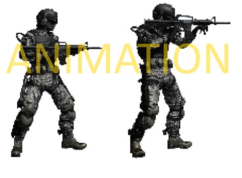 swat soldier pixel animations by xoja games