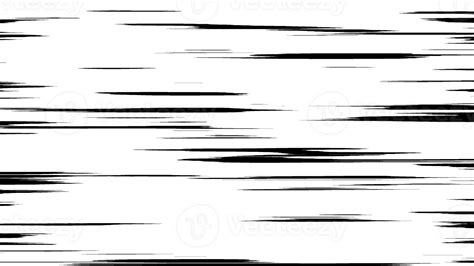 Abstract Comic Cartoon Fast Speed Line Horizontal Isolated Alpha