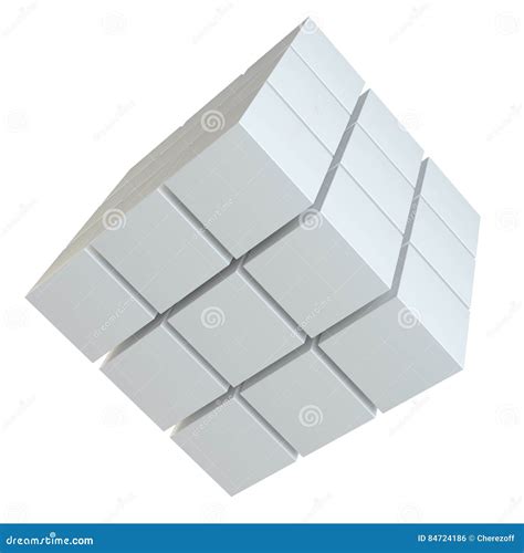 Abstract Cube Assembling From Blocks Stock Illustration Illustration