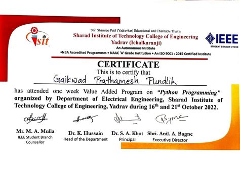 Prathamesh Gaikwad On Linkedin Hi All I Have Successfully Completed Vap Python Programming