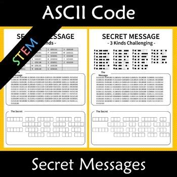 Binary Coding Unplugged Secret Codes Ascii By Kiwiland TPT