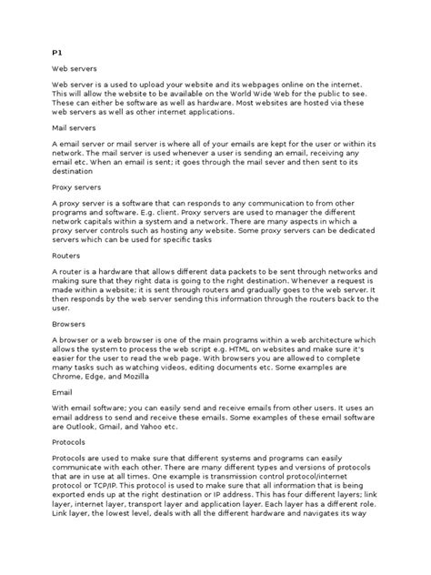 Btec Level 3 Ict Unit 28 Pdf Communications Protocols File Transfer Protocol