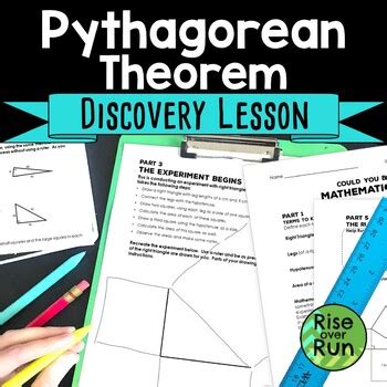 Pythagorean Theorem Hands On Activity Discovery Lesson By Rise Over Run