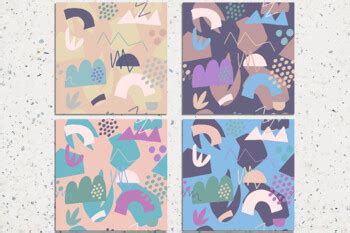 Abstract Shape Digital Paper By Norse Graphics TPT