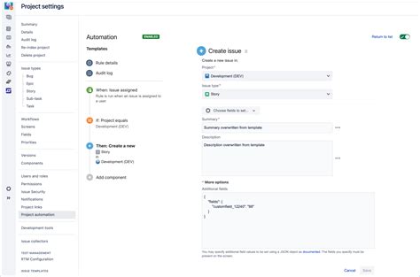 Use Template In Jira Automation