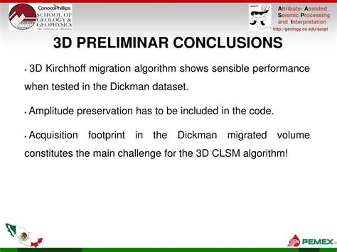Ppt 3d Constrained Least Squares Kirchhoff Prestack Time Migration
