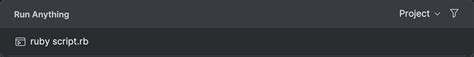 Run Ruby Scripts Rubymine Documentation