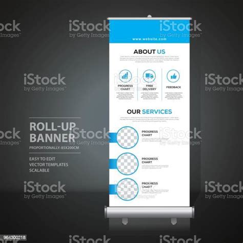 추상적인 배경 배너 디자인 서식 파일 수직 롤업 디자인 현대적인 X배너 사각형 크기를 올려 개념에 대한 스톡 벡터 아트 및 기타